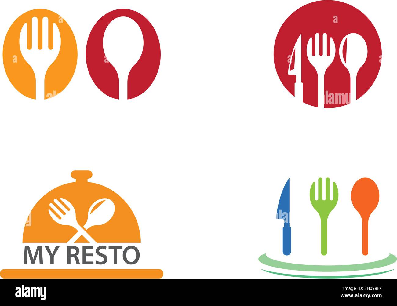 Spoon fork plate icon hi-res stock photography and images - Alamy