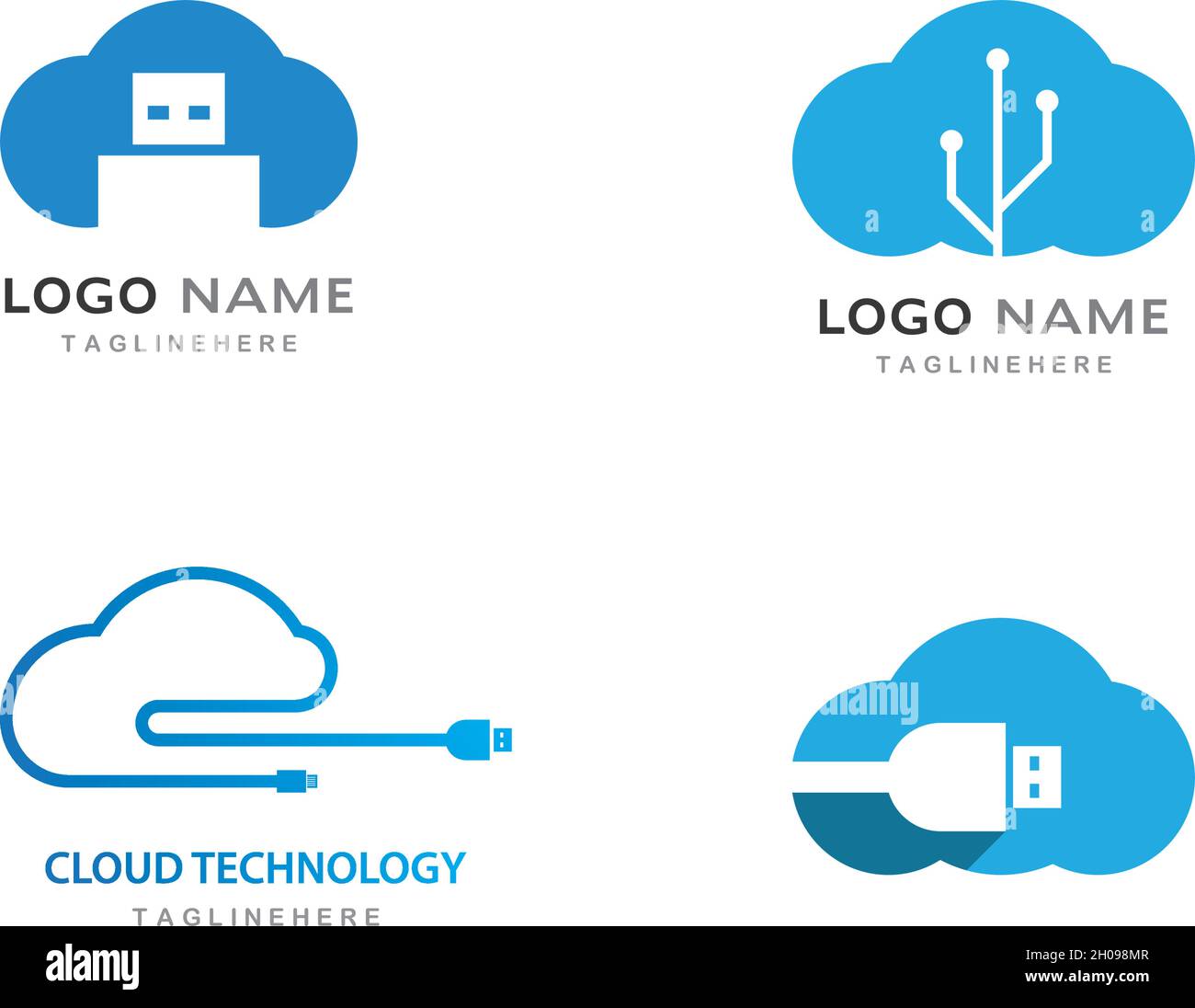 Cloud technology logo vector hi-res stock photography and images - Alamy