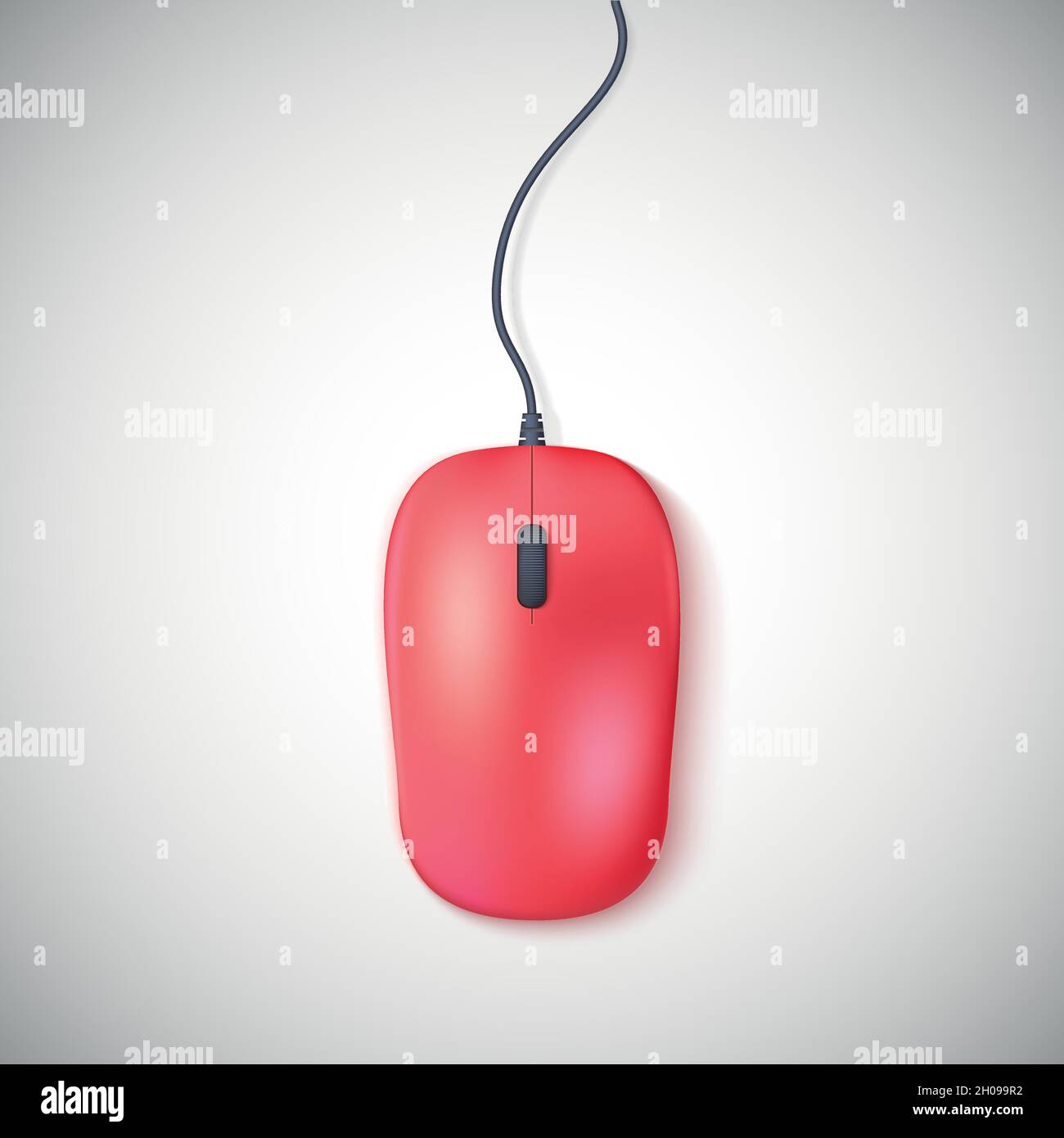Red computer mouse on white Stock Vector Image & Art - Alamy