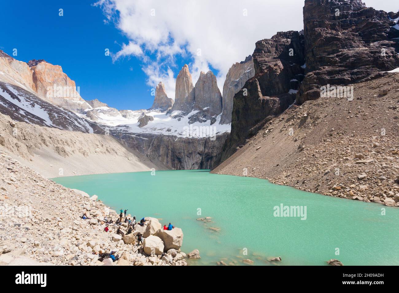 Torres del Paine National Park view, Chile. Chilean Patagonia landscape ...