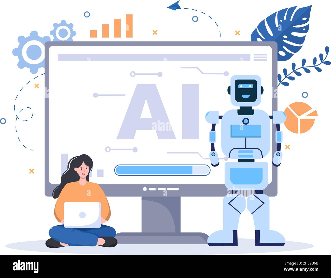 Artificial Intelligence Digital Brain Technology and engineering ...