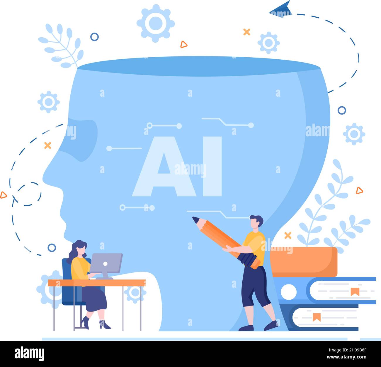 Artificial Intelligence Digital Brain Technology and engineering ...