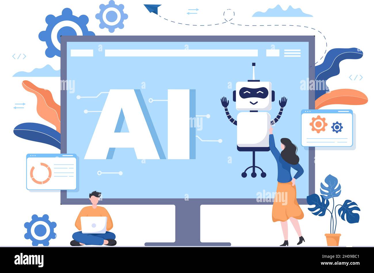 Artificial Intelligence Digital Brain Technology and engineering ...