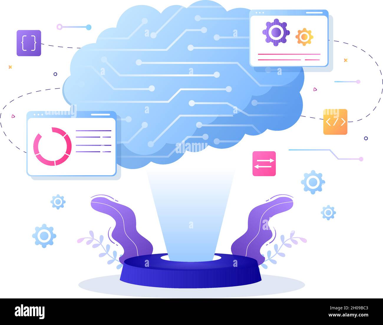 Artificial Intelligence Digital Brain Technology and engineering ...