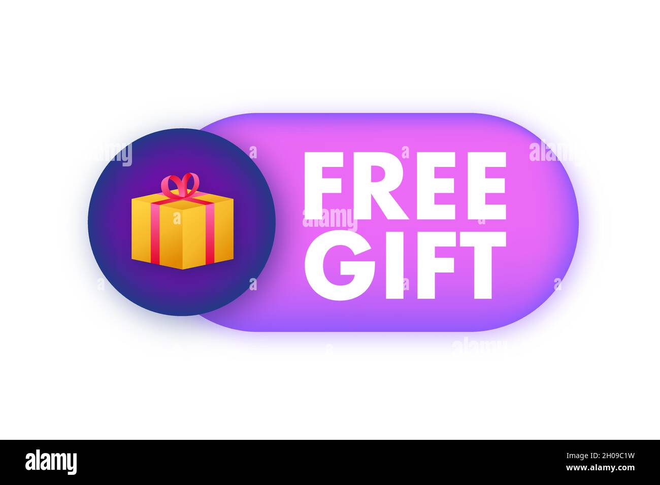 Business template with free gift on white background for banner design ...