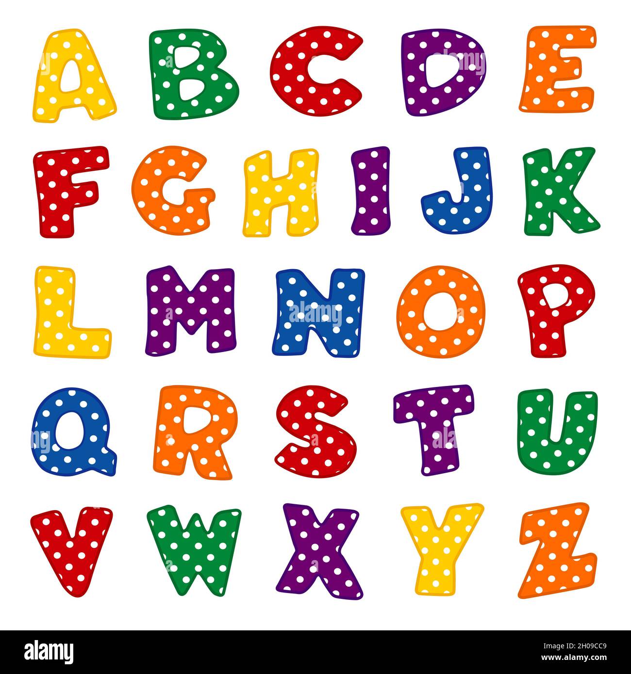 Polka dots font hi-res stock photography and images - Alamy