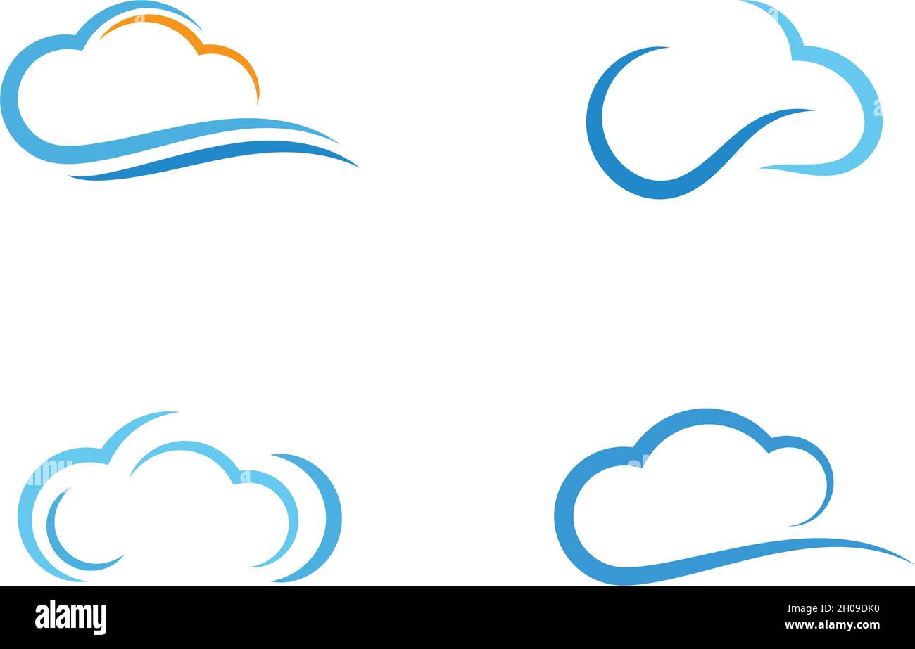 cloud logo vector icon template Stock Vector Image & Art - Alamy
