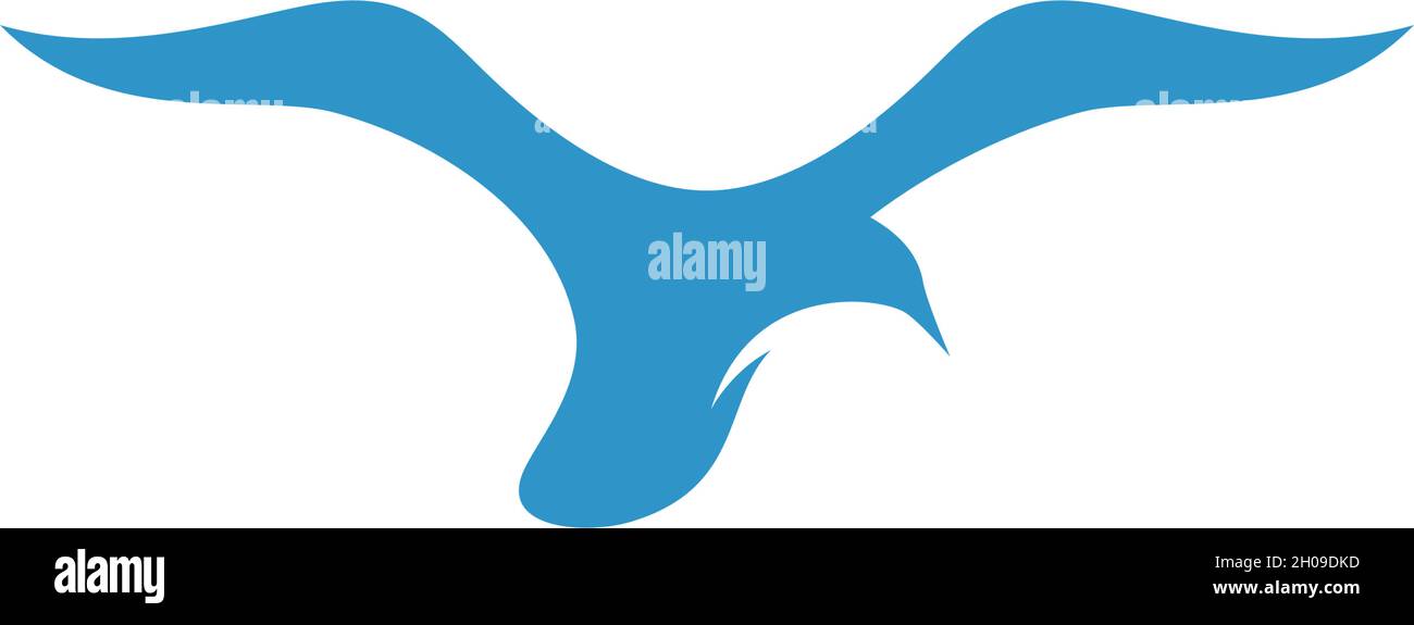 seagull symbol and icon Logo Template vector Stock Vector Image & Art ...