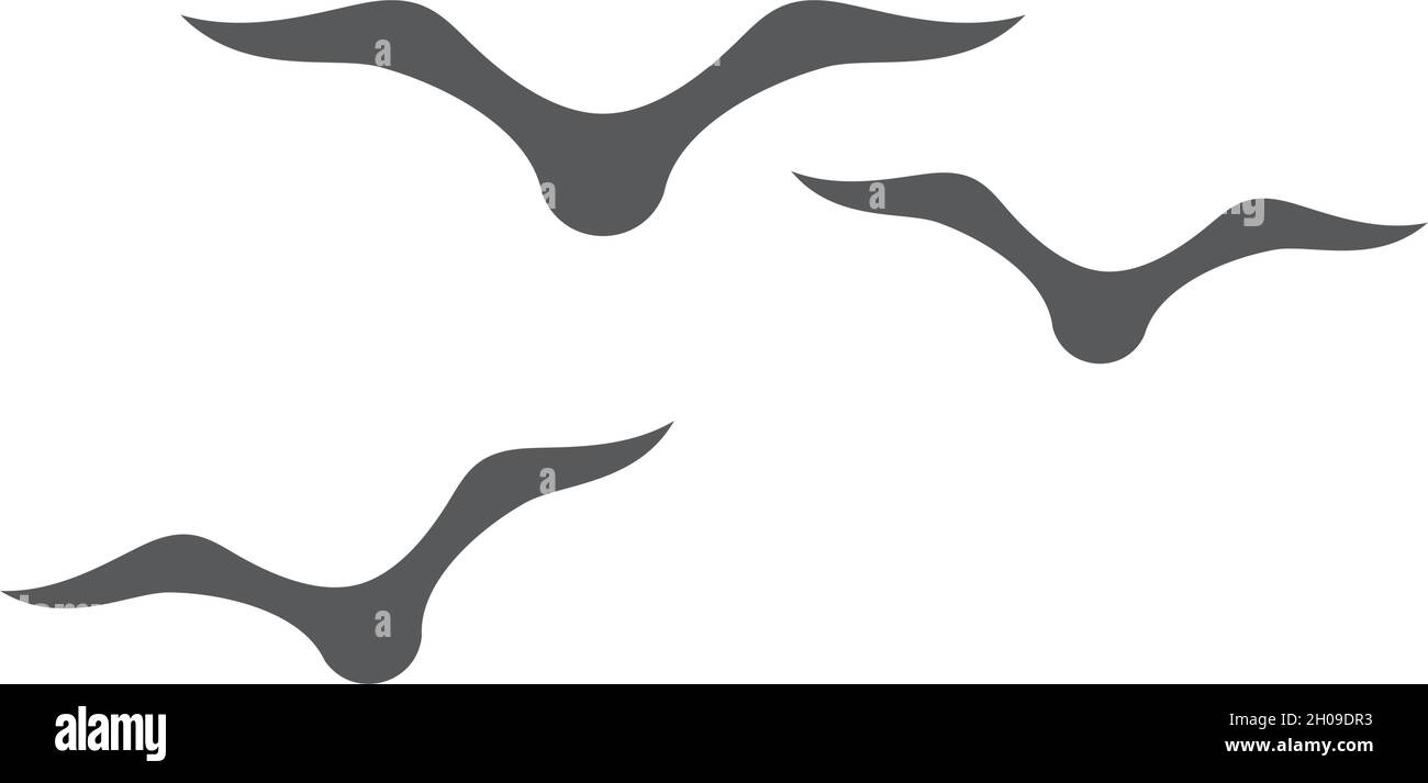 seagull symbol and icon Logo Template vector Stock Vector Image & Art ...