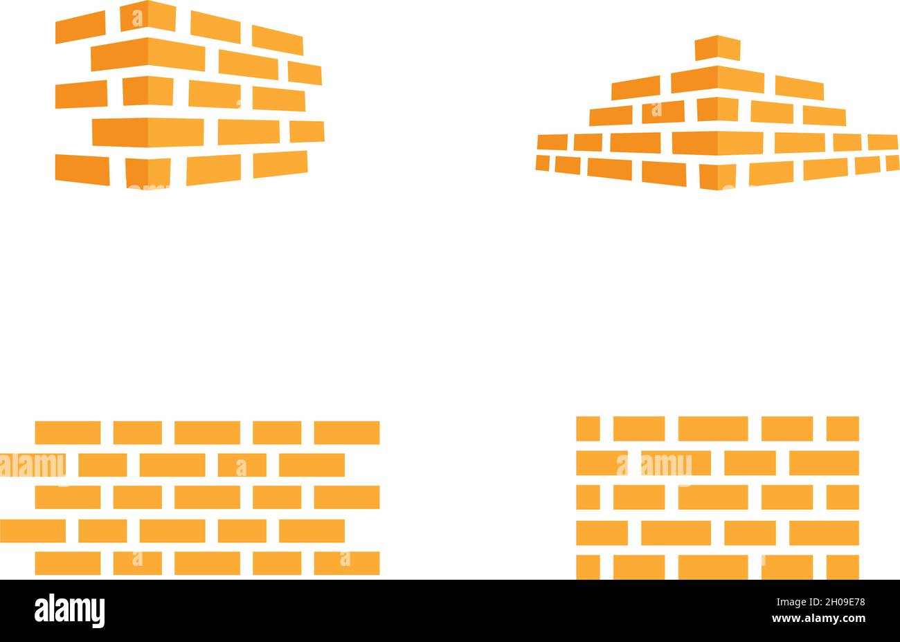 Brick wall logo vector ilustration design Stock Vector Image & Art - Alamy