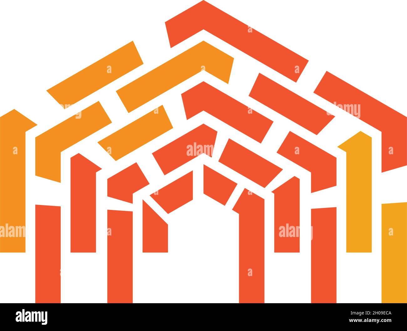Brick wall logo vector ilustration design Stock Vector Image & Art - Alamy
