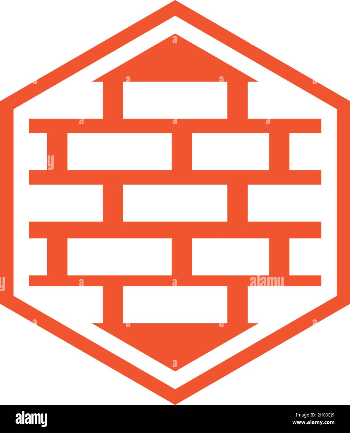 Brick wall logo vector ilustration design Stock Vector Image & Art - Alamy