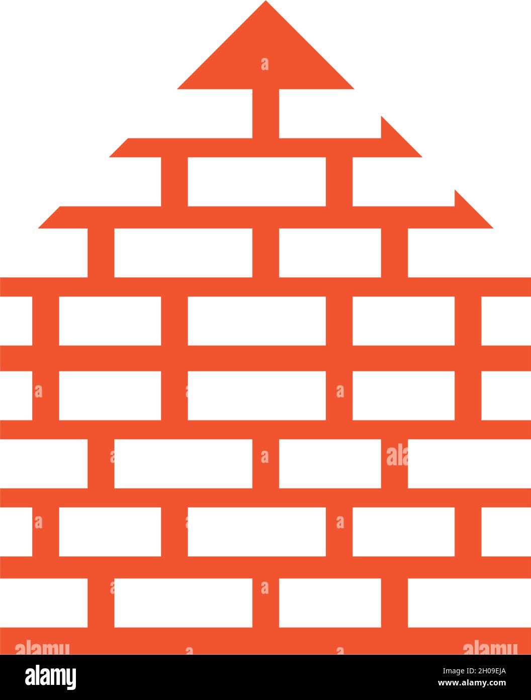 Brick wall logo vector ilustration design Stock Vector Image & Art - Alamy