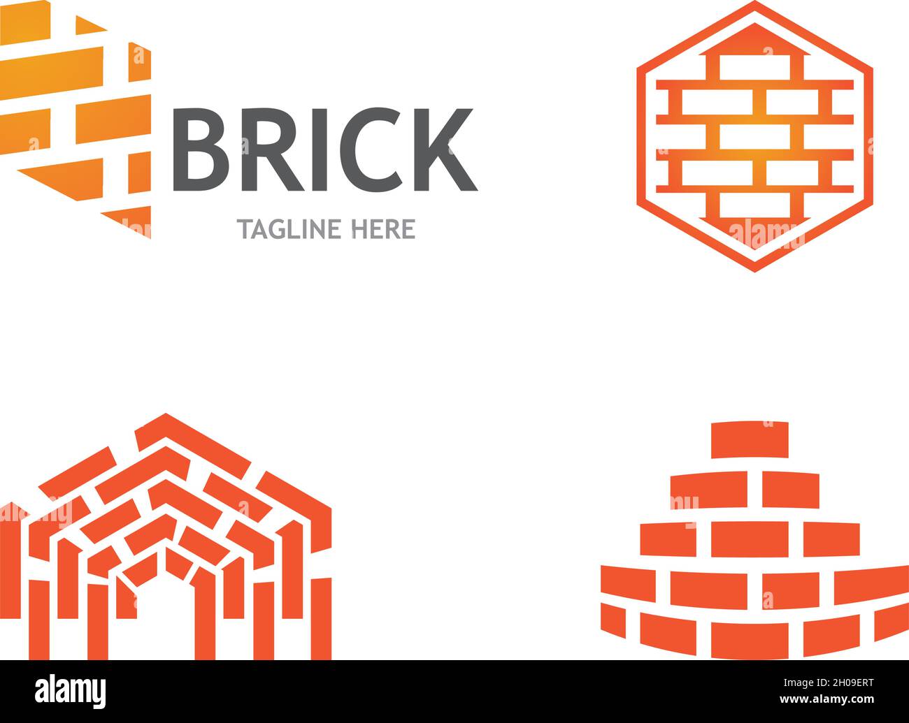 Brick wall logo vector ilustration design Stock Vector Image & Art - Alamy
