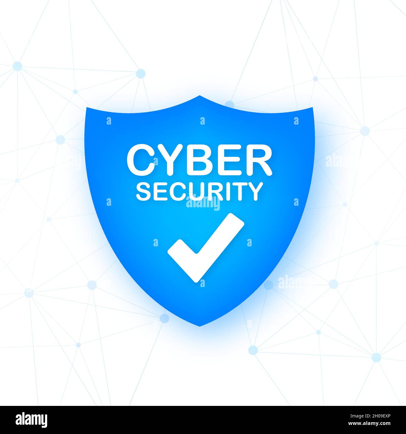 Cyber security vector logo with shield and check mark. Security shield ...