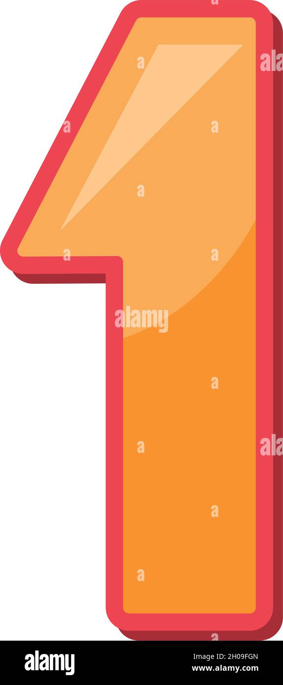 bold number one on white background Stock Vector Image & Art - Alamy