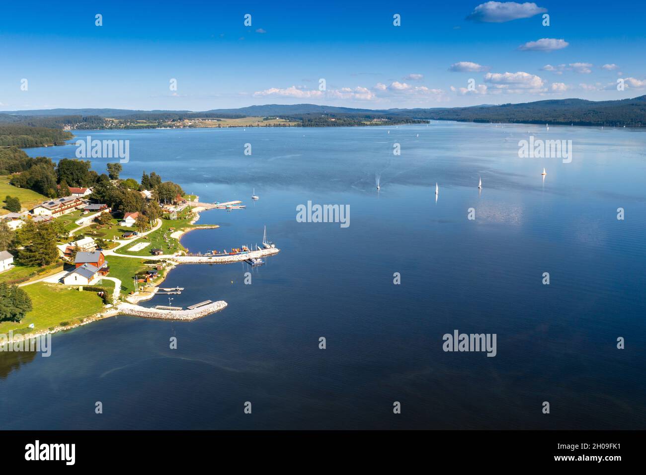 Dolní Vltavice, Prehrada Lipno, Jizni Cechy, Ceska republika / Dolni ...