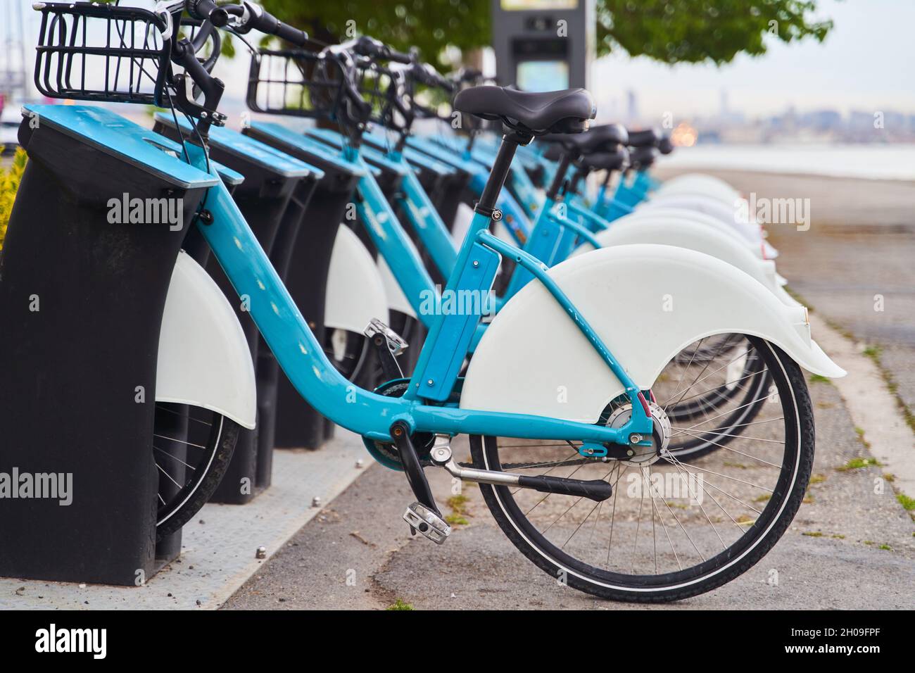Bicycle rental in the center of Istanbul. Bicycle sharing. Bicycle ...