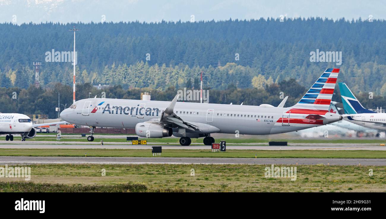 Richmond, British Columbia, Canada. 7th Oct, 2021. An American Airlines ...