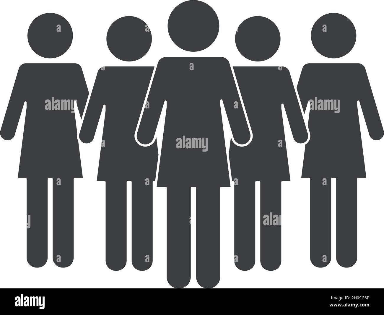 group of pictogram women over white background Stock Vector Image & Art ...