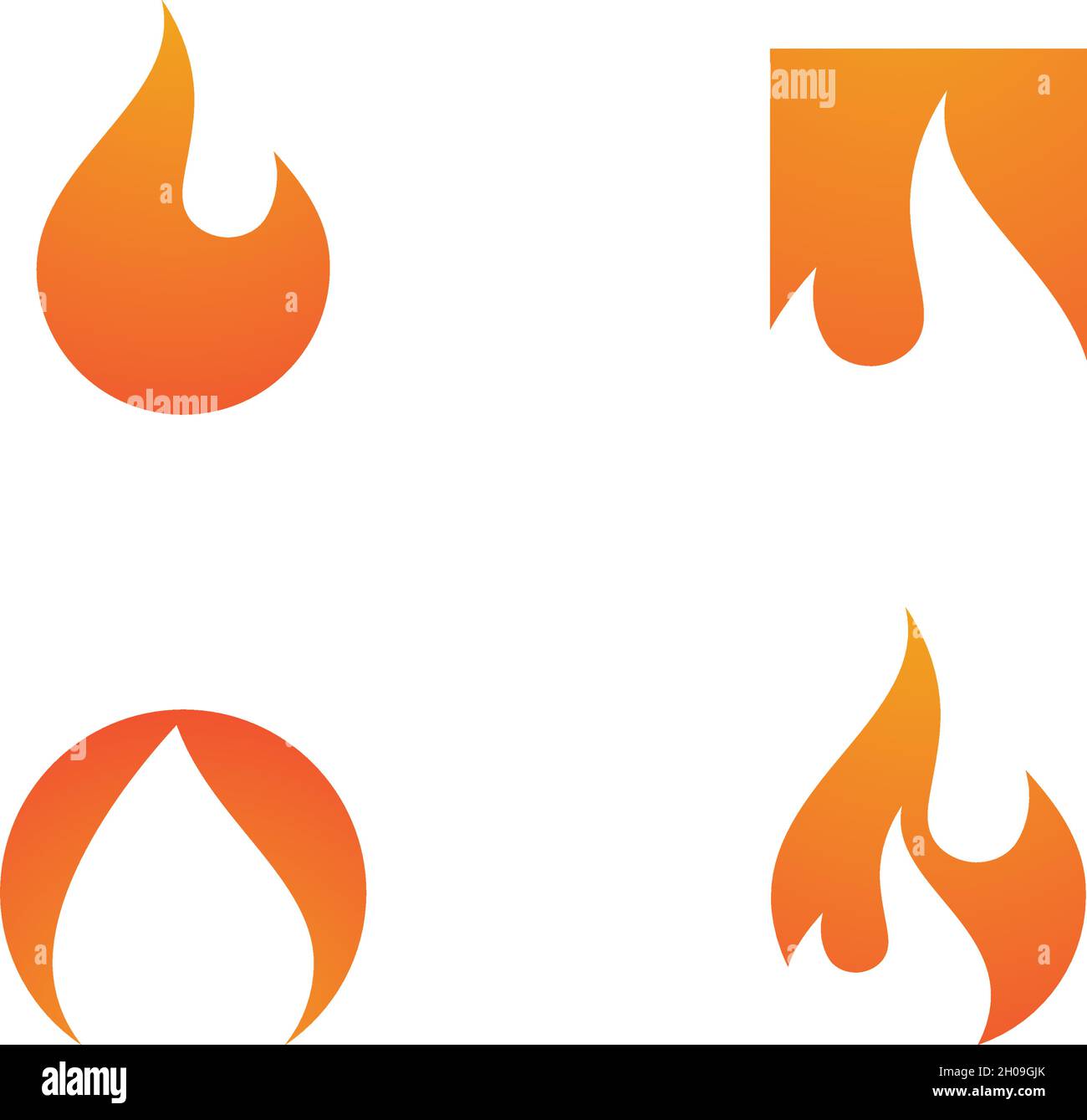 Fire flame Logo Template vector icon Oil, gas and energy logo concept ...