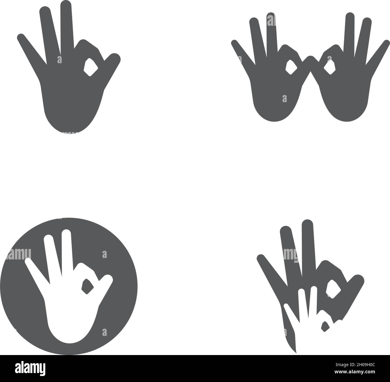 OK hand gesture ilustration logo vector Stock Vector Image & Art - Alamy