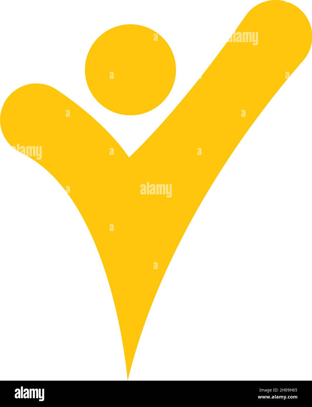 Green logo healthy man symbol hi-res stock photography and images - Alamy