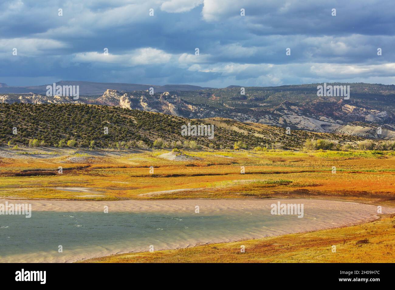 American landscapes- prairie and cliffs, Utah, USA Stock Photo - Alamy