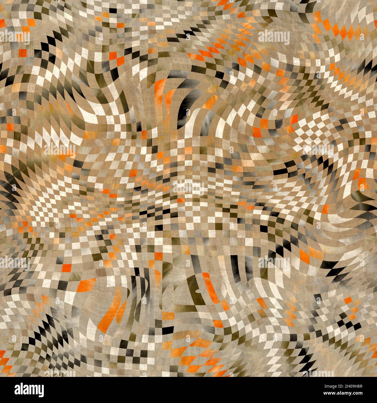 Seamless abstract wavy distorted check pattern for print Stock Photo ...