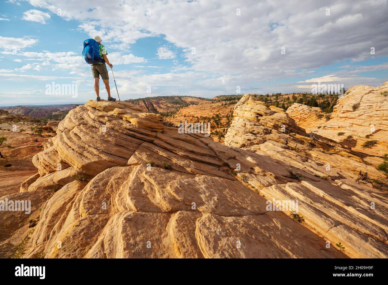 Hike in the Utah mountains. Hiking in unusual natural landscapes ...