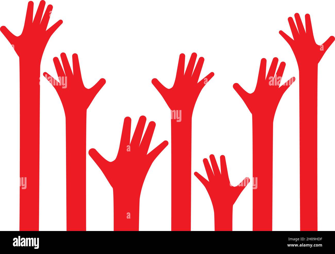Hands up background ilustration vector template Stock Vector Image ...