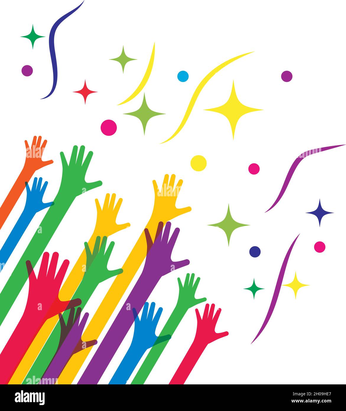 Hands up background ilustration vector template Stock Vector Image ...