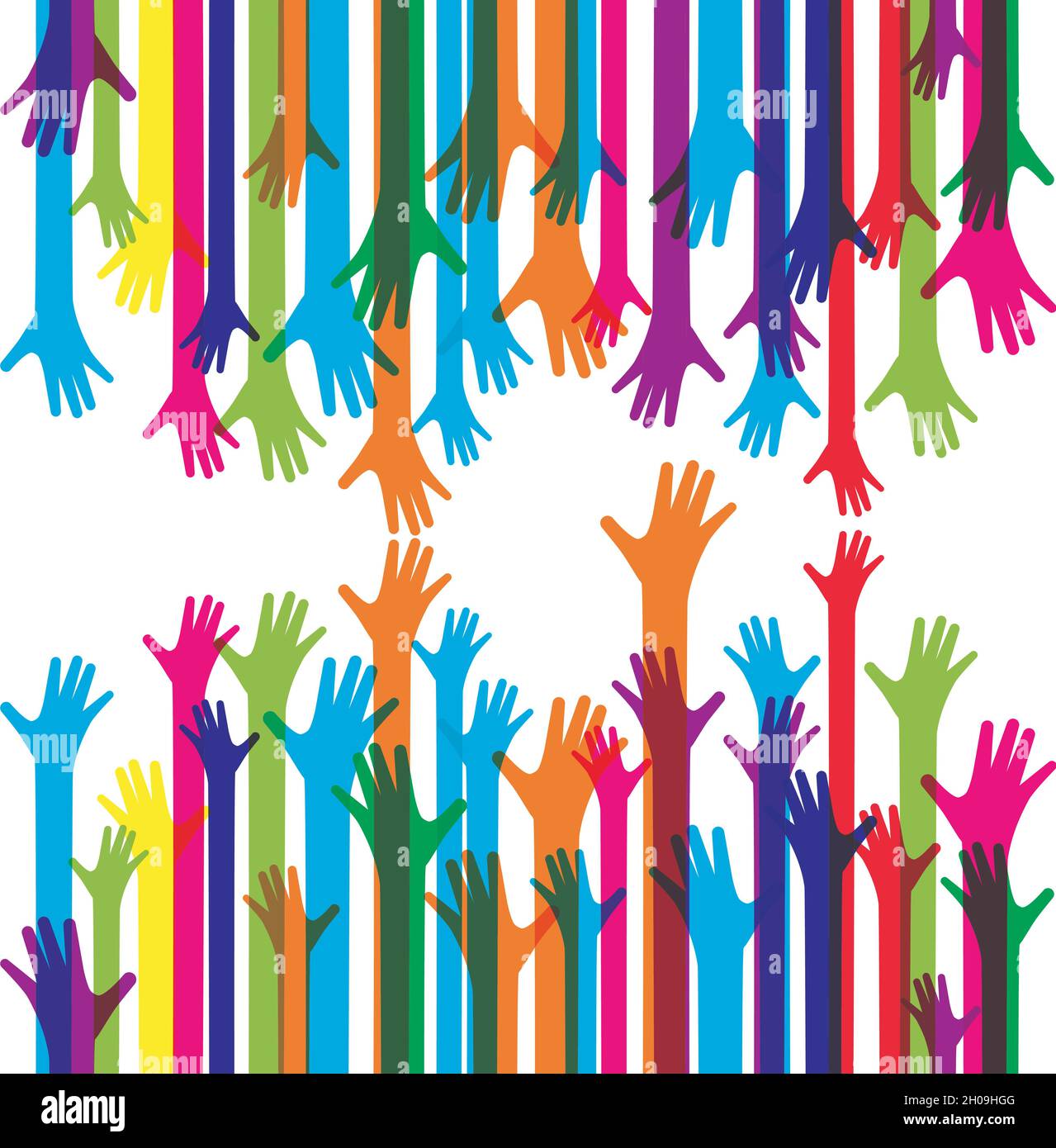 Hands up background ilustration vector template Stock Vector Image ...
