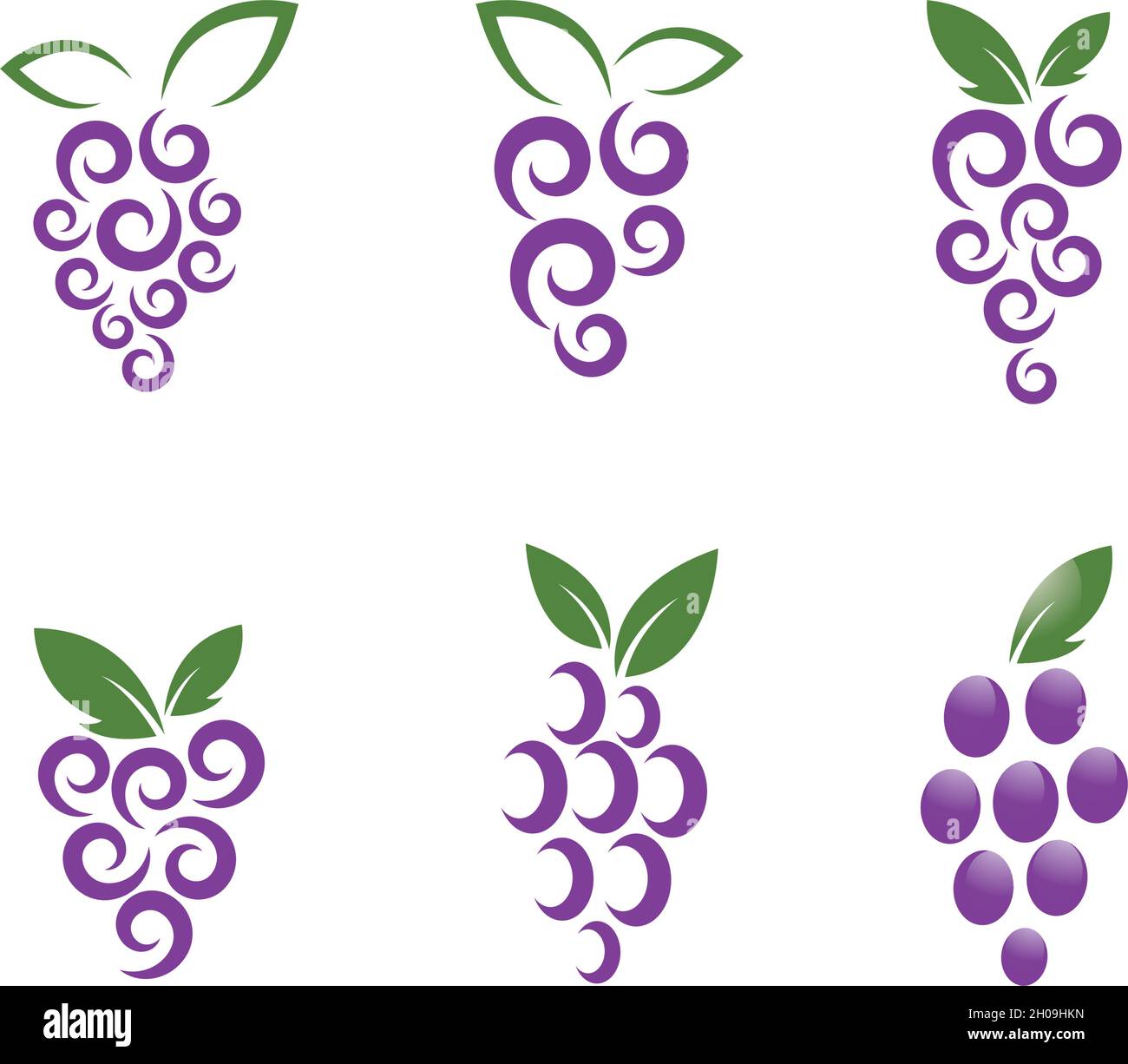 Grape with leaf logo vector template Stock Vector Image & Art - Alamy