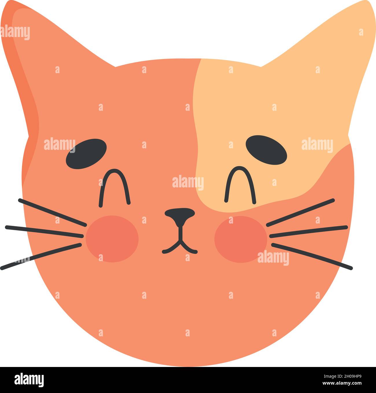 adorable cat face on white background Stock Vector Image & Art - Alamy