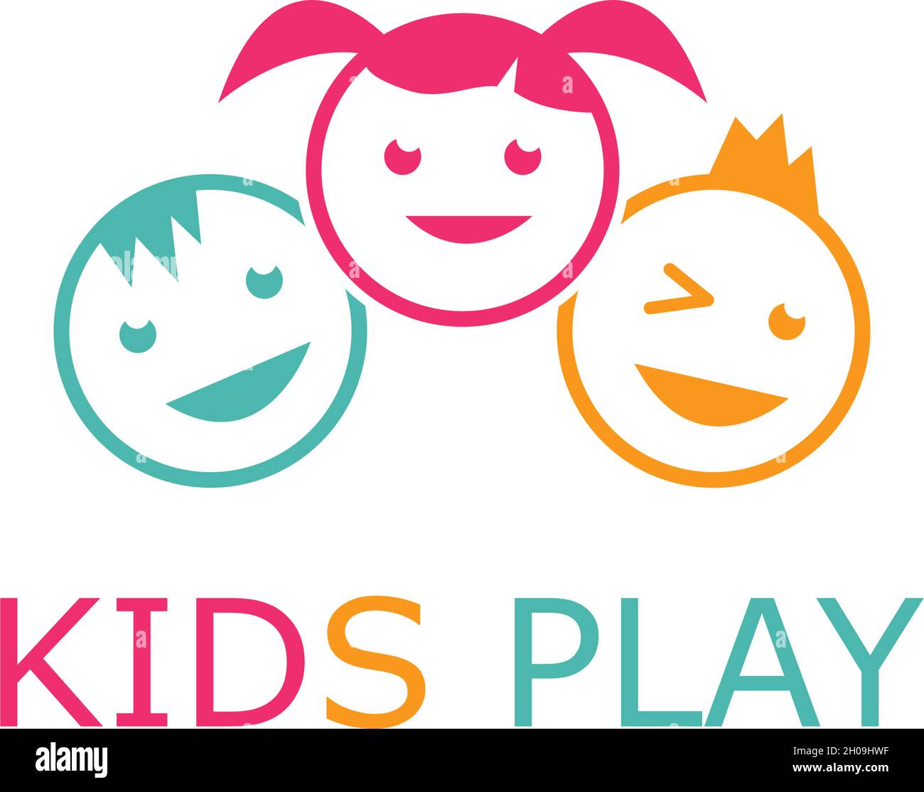 kids play logo vector template Stock Vector Image & Art - Alamy