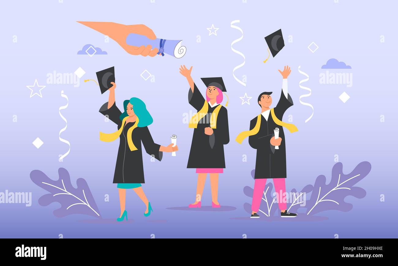 Online Video Graduation ceremony on distance. Happy graduate man ...