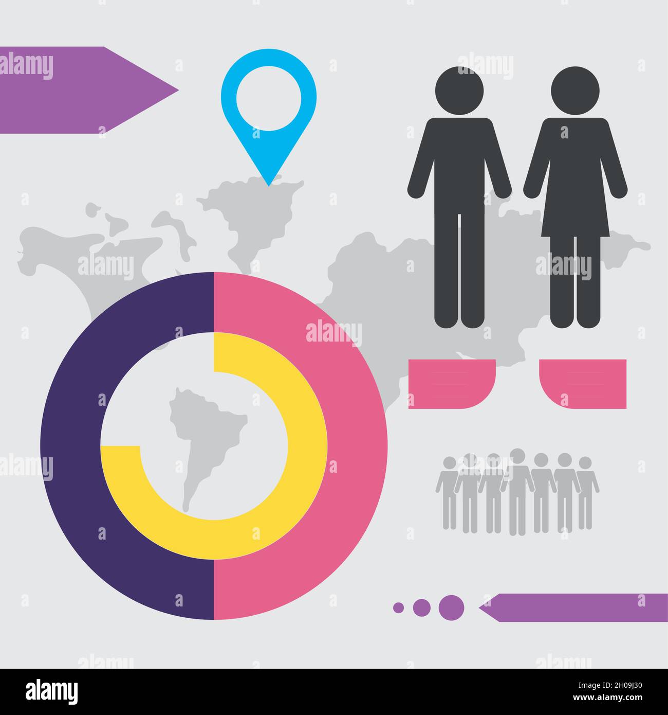 population infographic with pictogram people Stock Vector Image & Art ...
