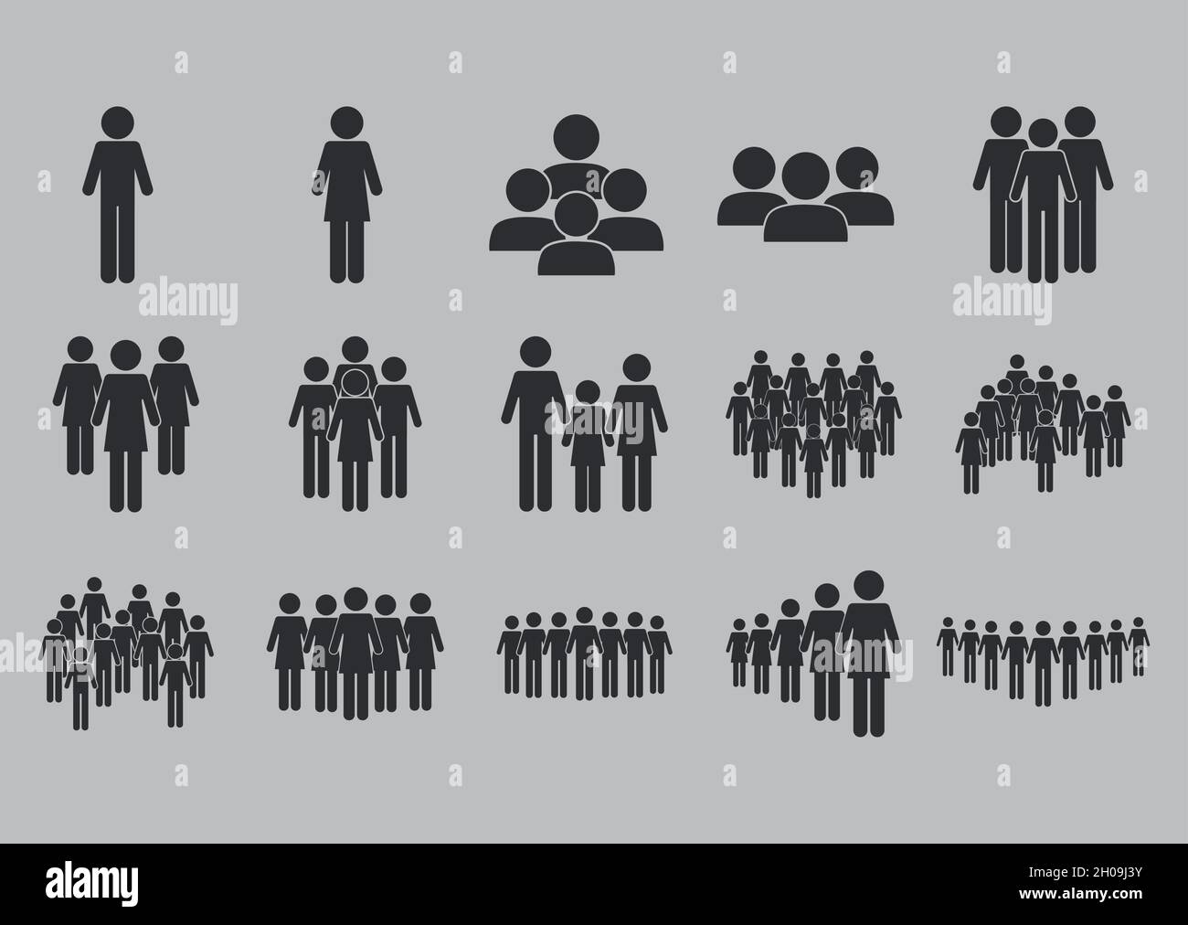 Pictogram people population set hi-res stock photography and images - Alamy