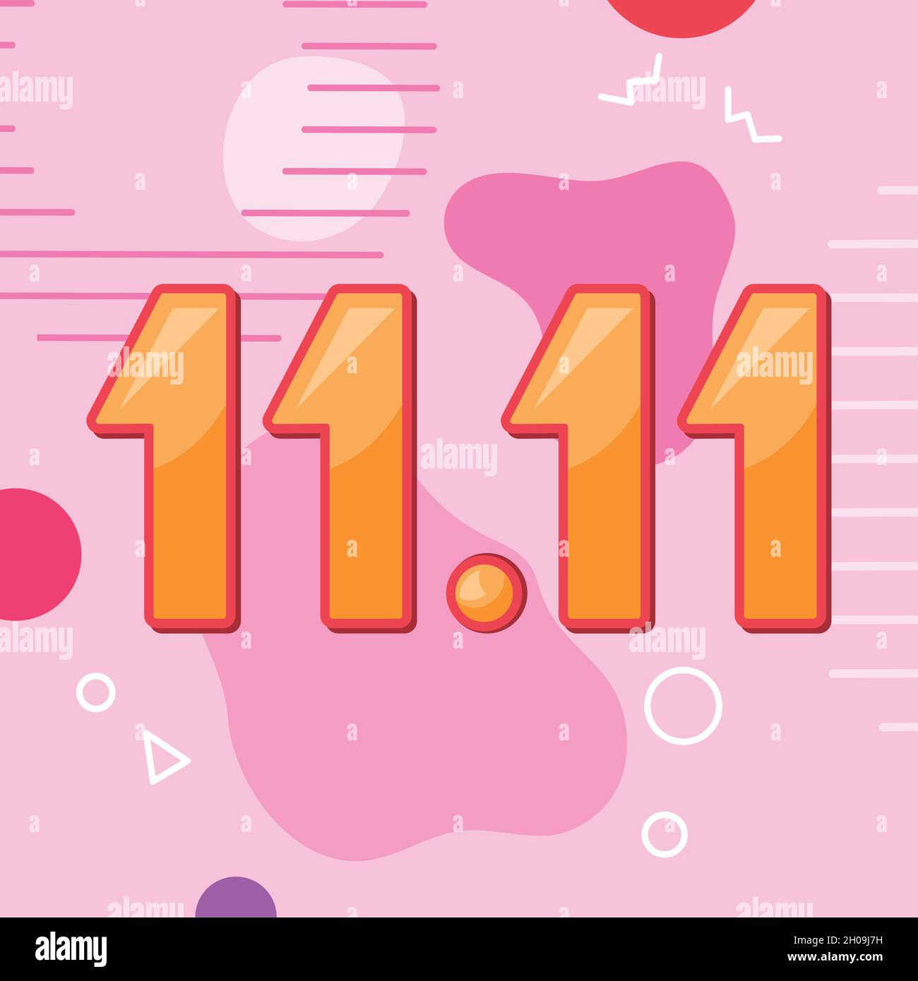 poster 11 11 on pink abstract background Stock Vector Image & Art - Alamy