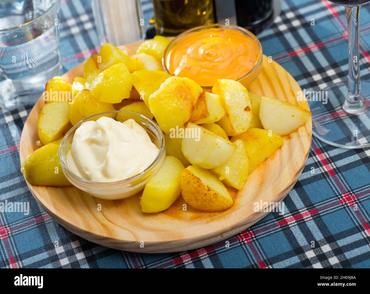 Spanish tapas - Patatas Bravas Stock Photo - Alamy