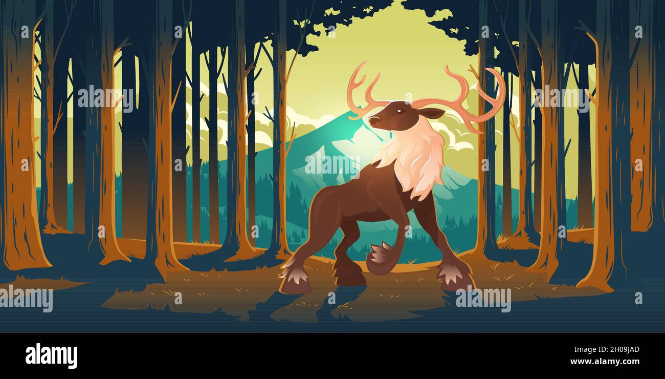 Cartoon stag hi-res stock photography and images - Alamy