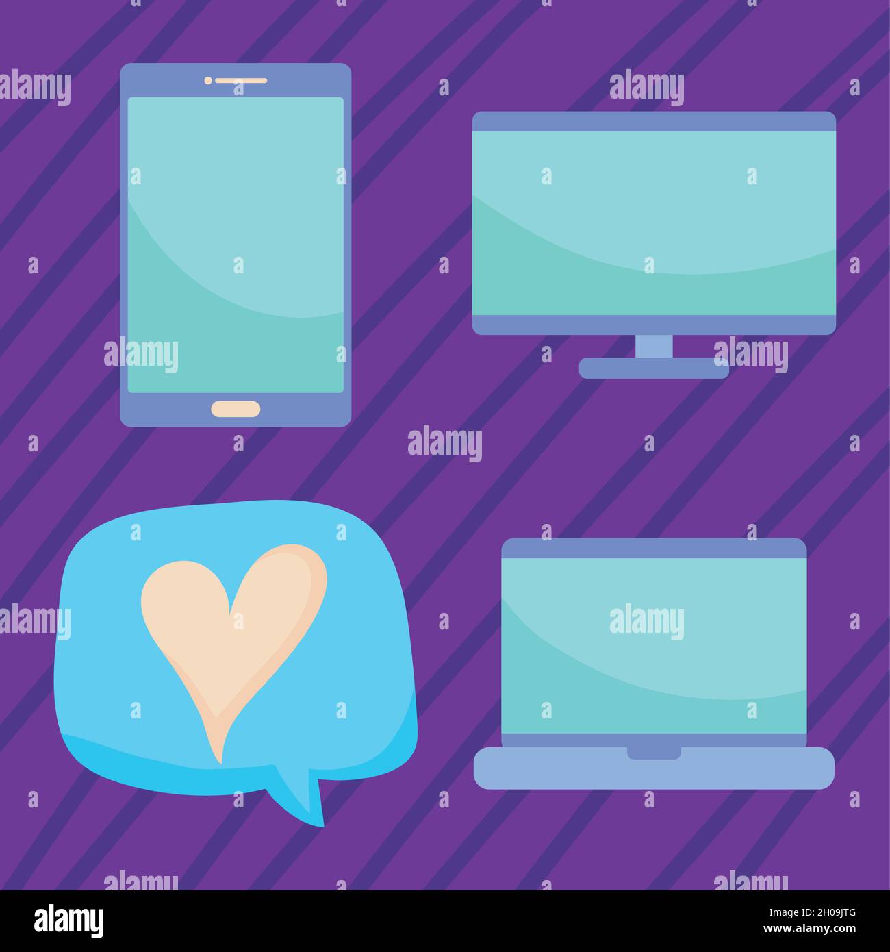 technology devices and speech bubbles Stock Vector Image & Art - Alamy