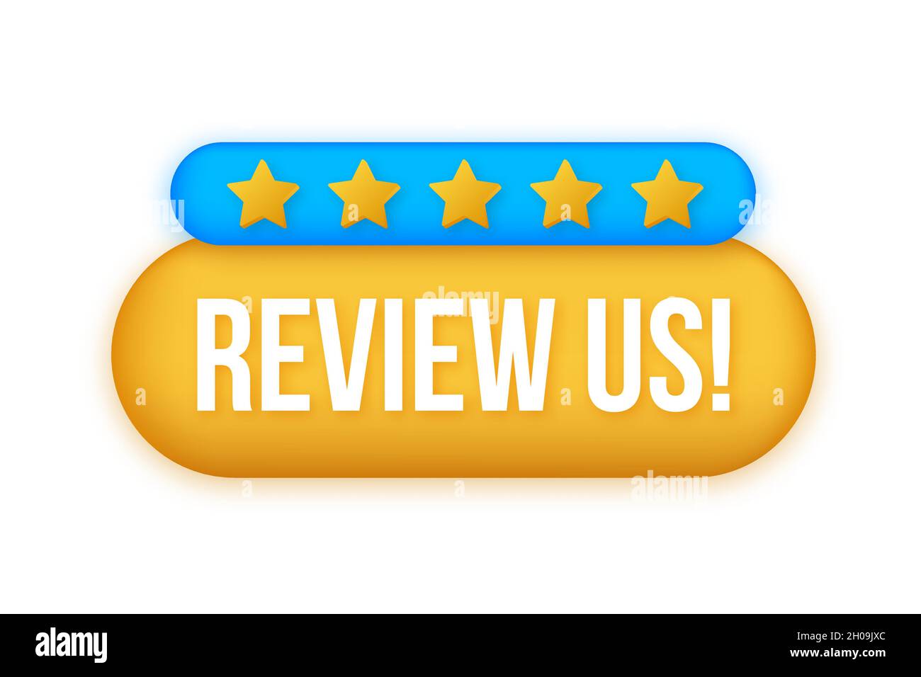 Review us. Speech bubble on white background. Vector stock illustration ...