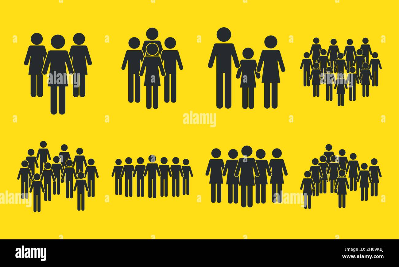 Pictogram people population set hi-res stock photography and images - Alamy