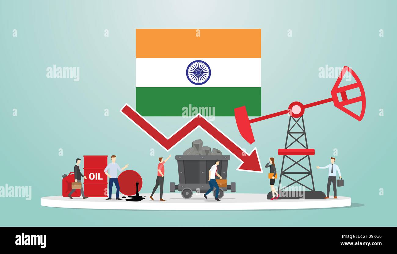 india energy crisis coal stock with modern flat style vector ...