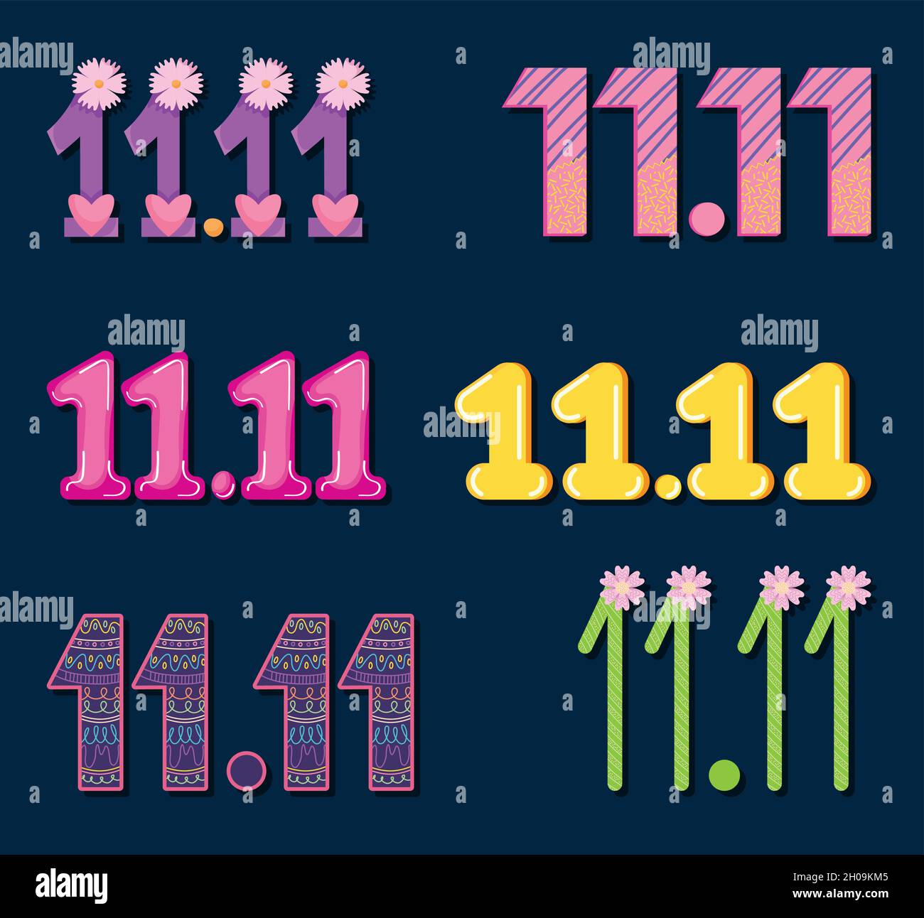 Double numbers Stock Vector Images - Alamy