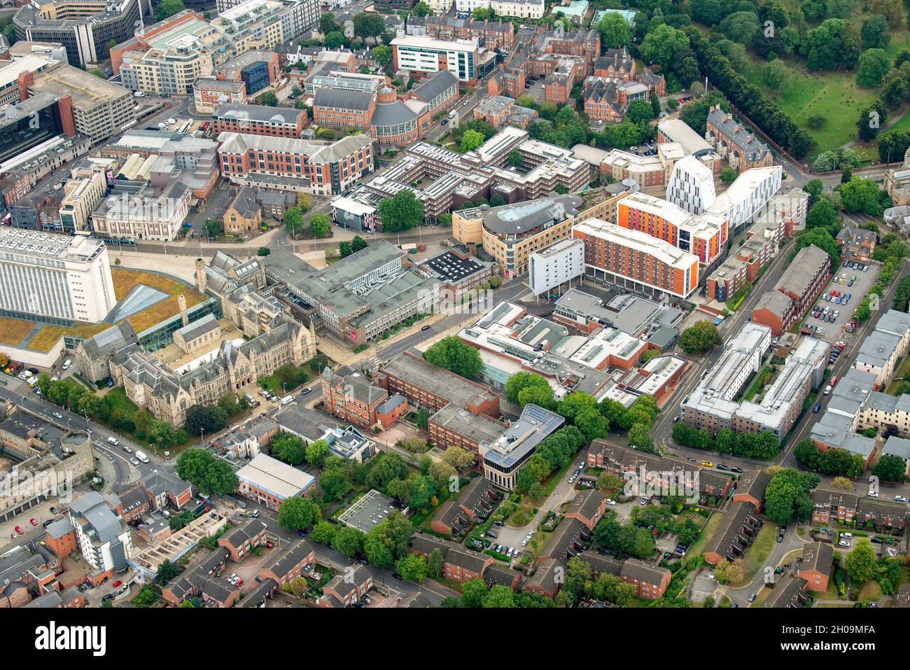 Aerial image of the Trent University Campus in Nottingham City ...