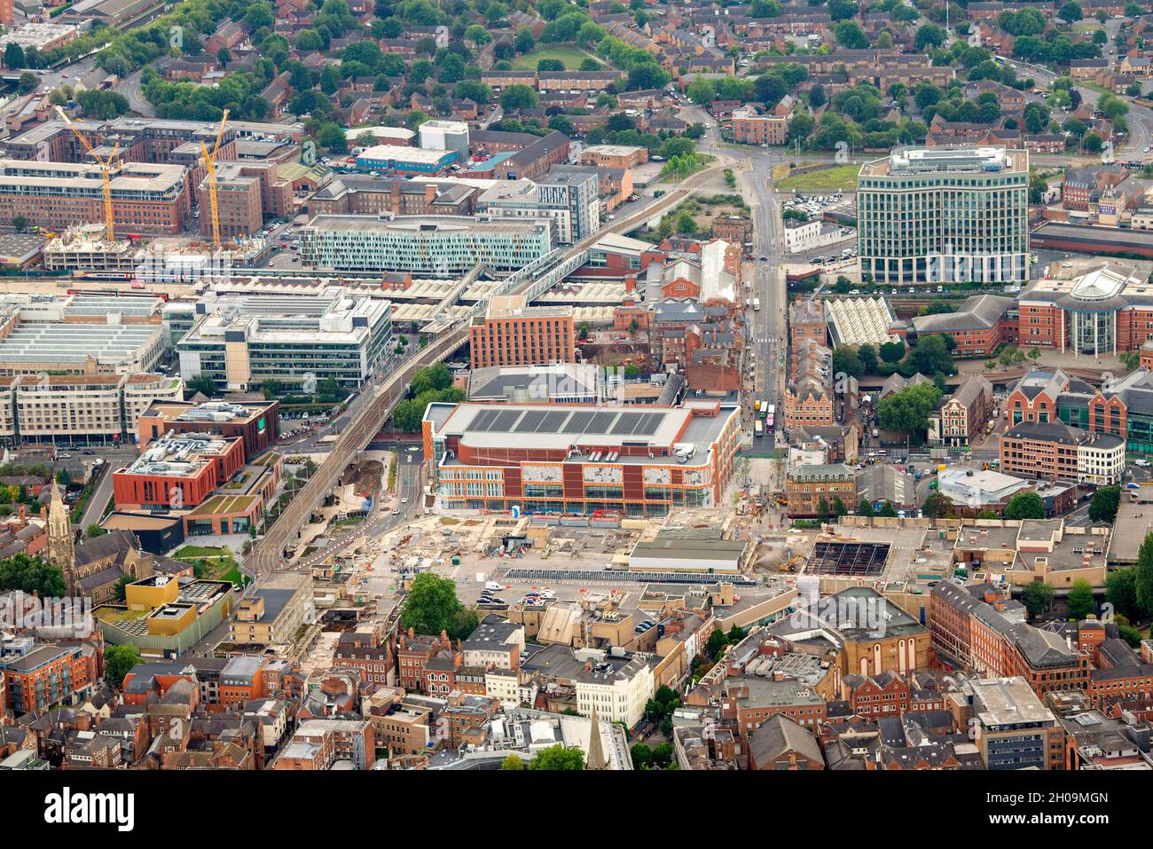 Aerial image of the South Side of Nottingham City, Nottinghamshire ...
