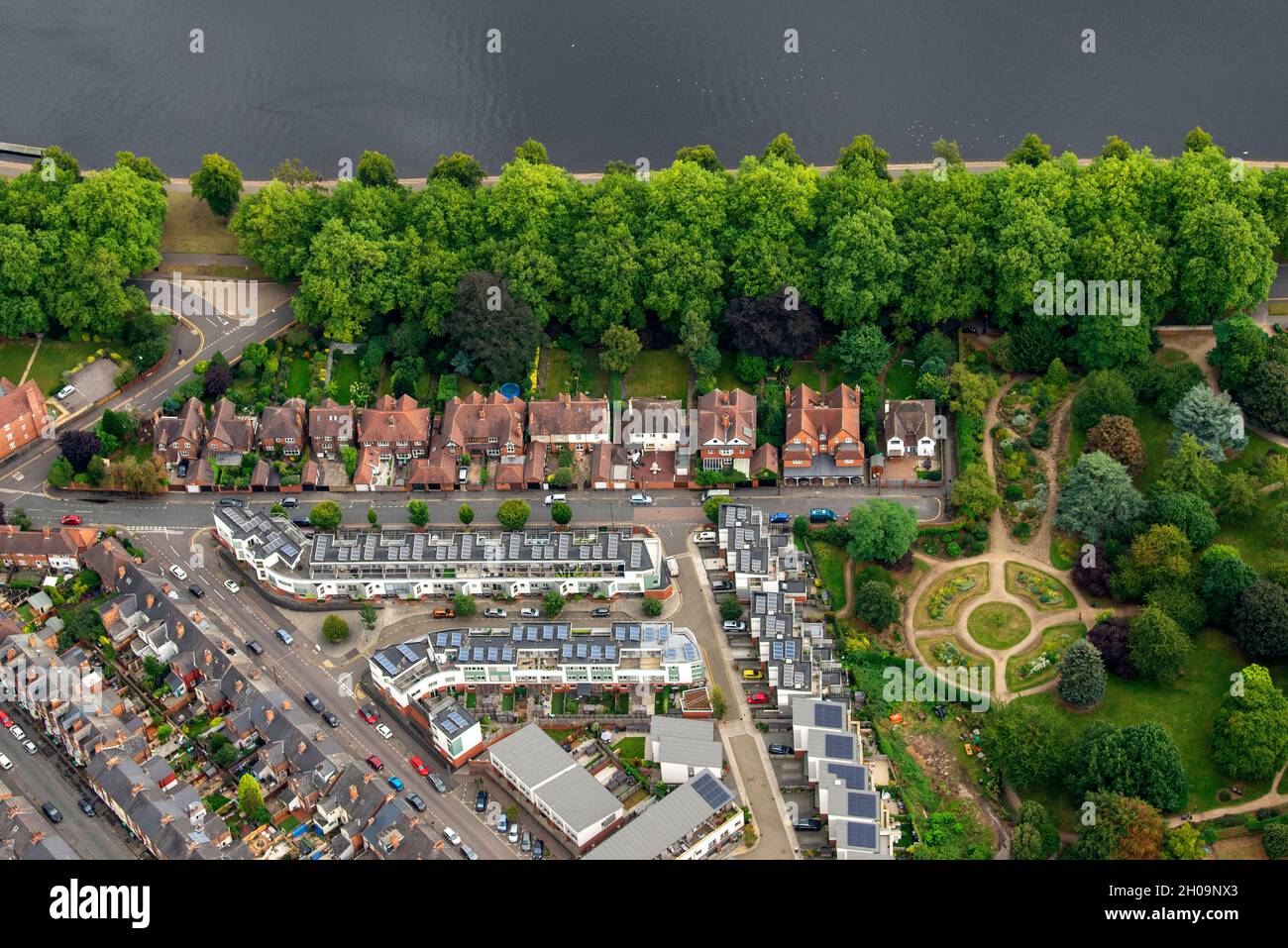 Aerial image of the Meadows and Victoria Embankment in Nottingham ...